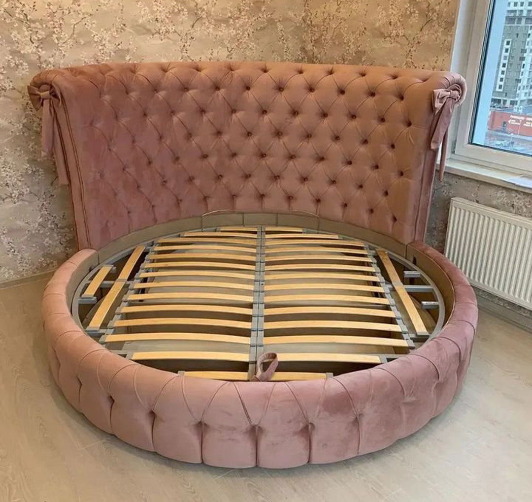 Round Bed Atlanta , Headboard of Any Size, Made to Order, Circle Bed ...