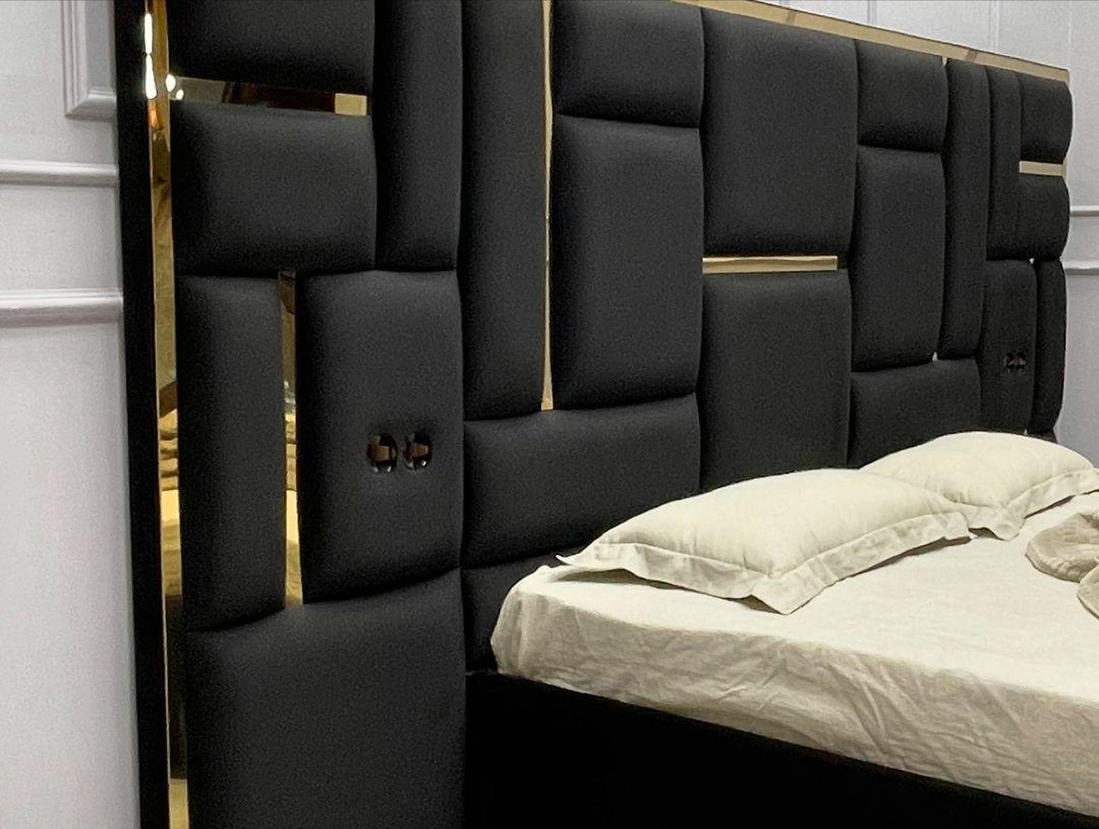 Bed Prime 2, Headboard of Any Size, Made to Order, Tufted Bed Frame ...