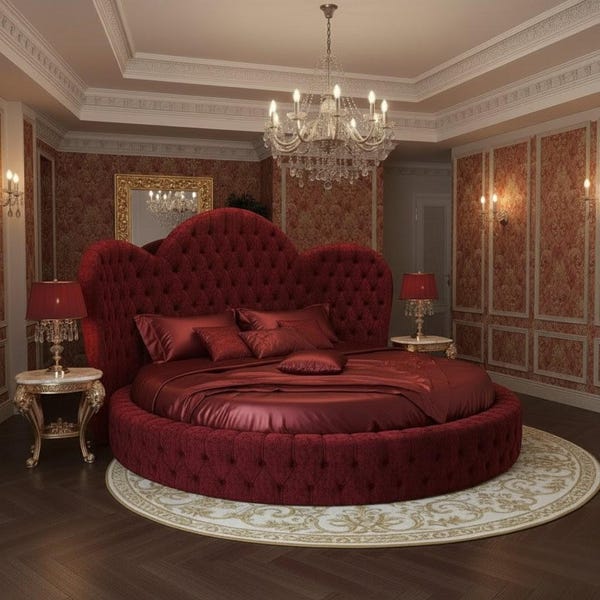 Round Bed Frame Velvet - Etsy