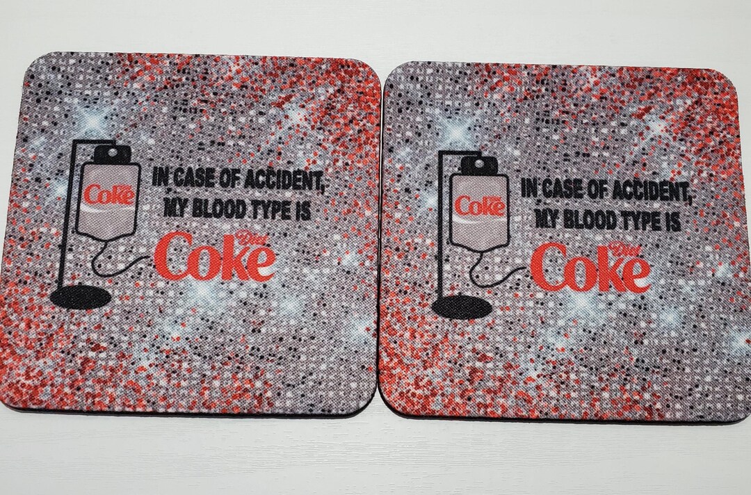 Diet Coke Designed Sublimated Coasters - Etsy