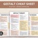Gestalt Therapy Cheat Sheets, Gestalt Psychotherapy Worksheets, Gestalt ...