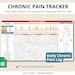 Chronic Pain Tracker Google Sheet, Pain Management Tracker, Chronic ...