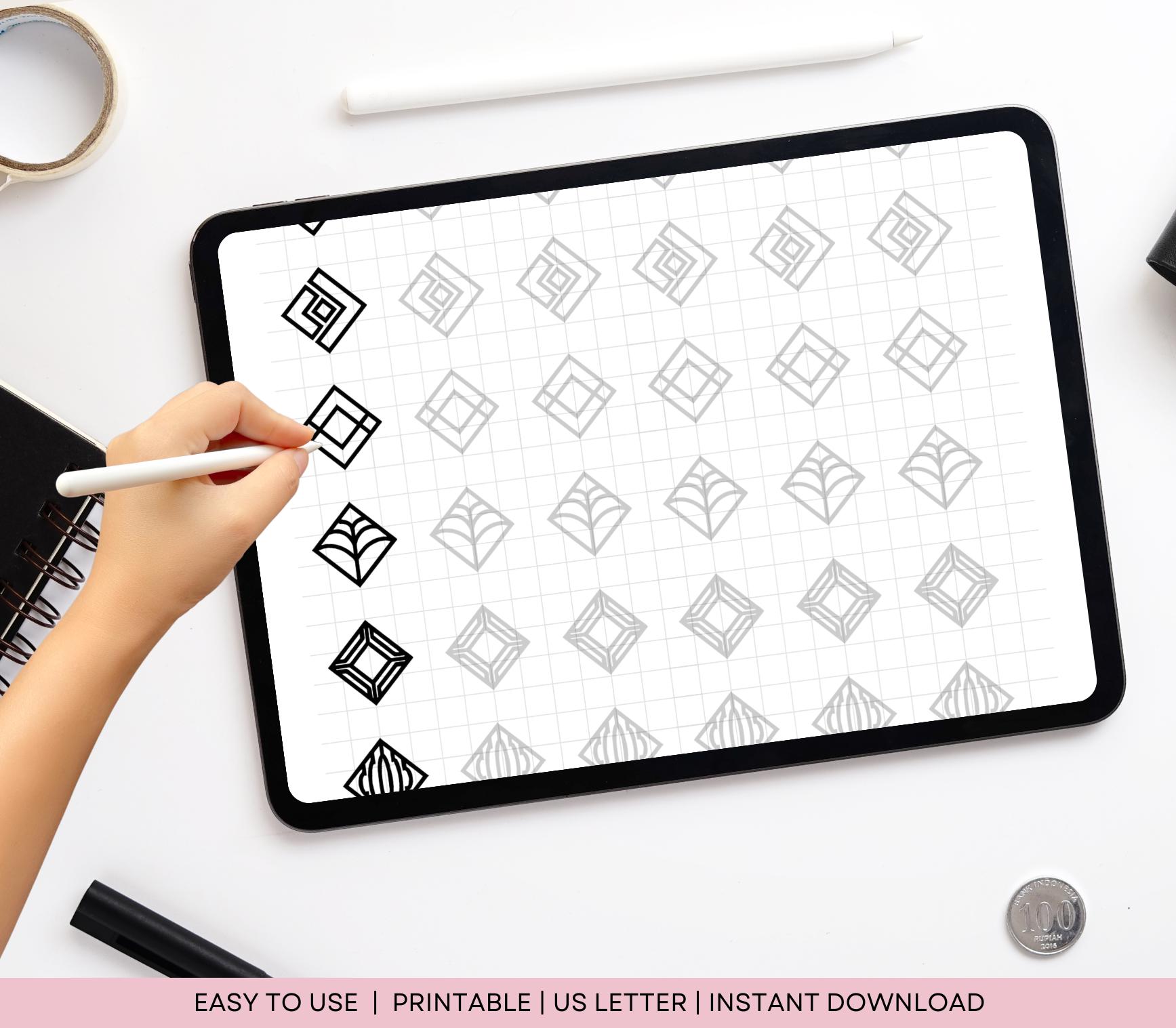 Mandala Practice Sheets for Beginners, Mandala Training Sheets, Adult ...