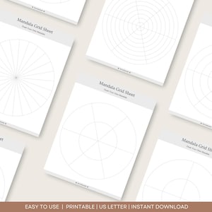 Mandala Grid Sheets, Mandala Practice Sheets, Mandala Training Sheets ...
