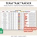 Team Task Tracker Spreadsheet, Project Management, Task Priority ...