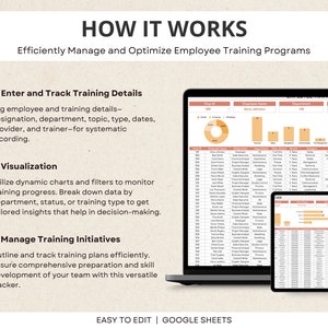 Employee Training Tracker Google Sheets, Employee Training Template, HR ...