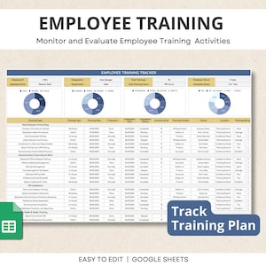 Employee Training Planner & Tracker Google Sheets, Employee Training ...