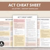 ACT Cheat Sheet, Acceptance and Commitment Therapy Cheat Sheet, ACT ...