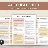 Acceptance and Commitment Therapy Cards, ACT Metaphor Cards, ACT ...