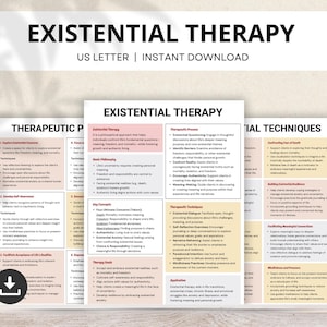 Existential Therapy Cheat Sheets, Existential Crisis, Positive ...