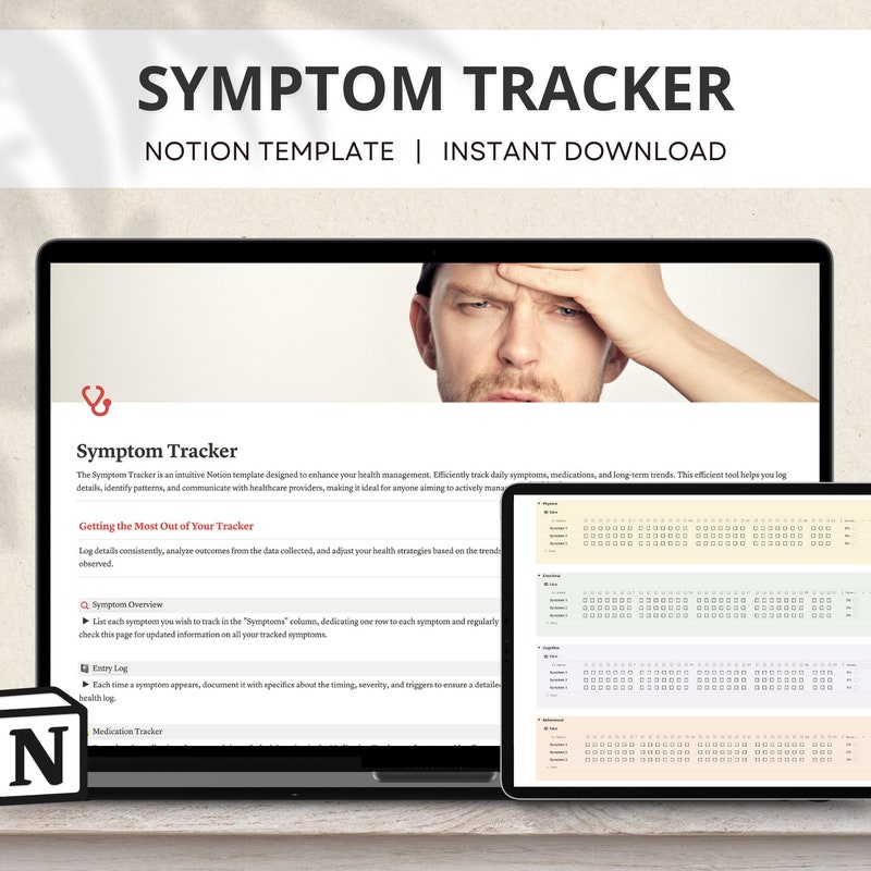 Notion Symptom Tracking - Etsy