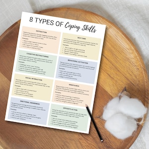 8 Types of Coping Skills Toolkit for Emotional Regulation, Coping ...