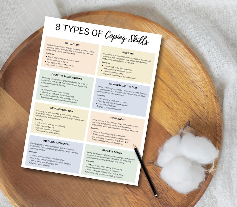 8 Types of Coping Skills Toolkit for Emotional Regulation, Coping ...