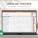 Bipolar Tracker Google Sheets, Monthly Bipolar Symptoms Tracker, Daily ...