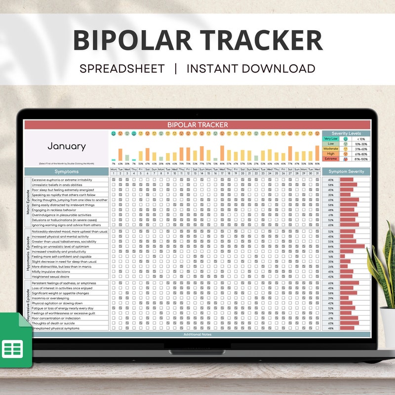 Bipolar Daily Tracker - Etsy