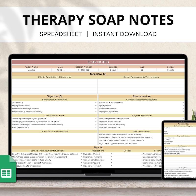 Soap Note Template - Etsy