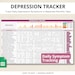 Depression Tracker Google Sheet, Daily Symptom Tracker, Depression Log ...