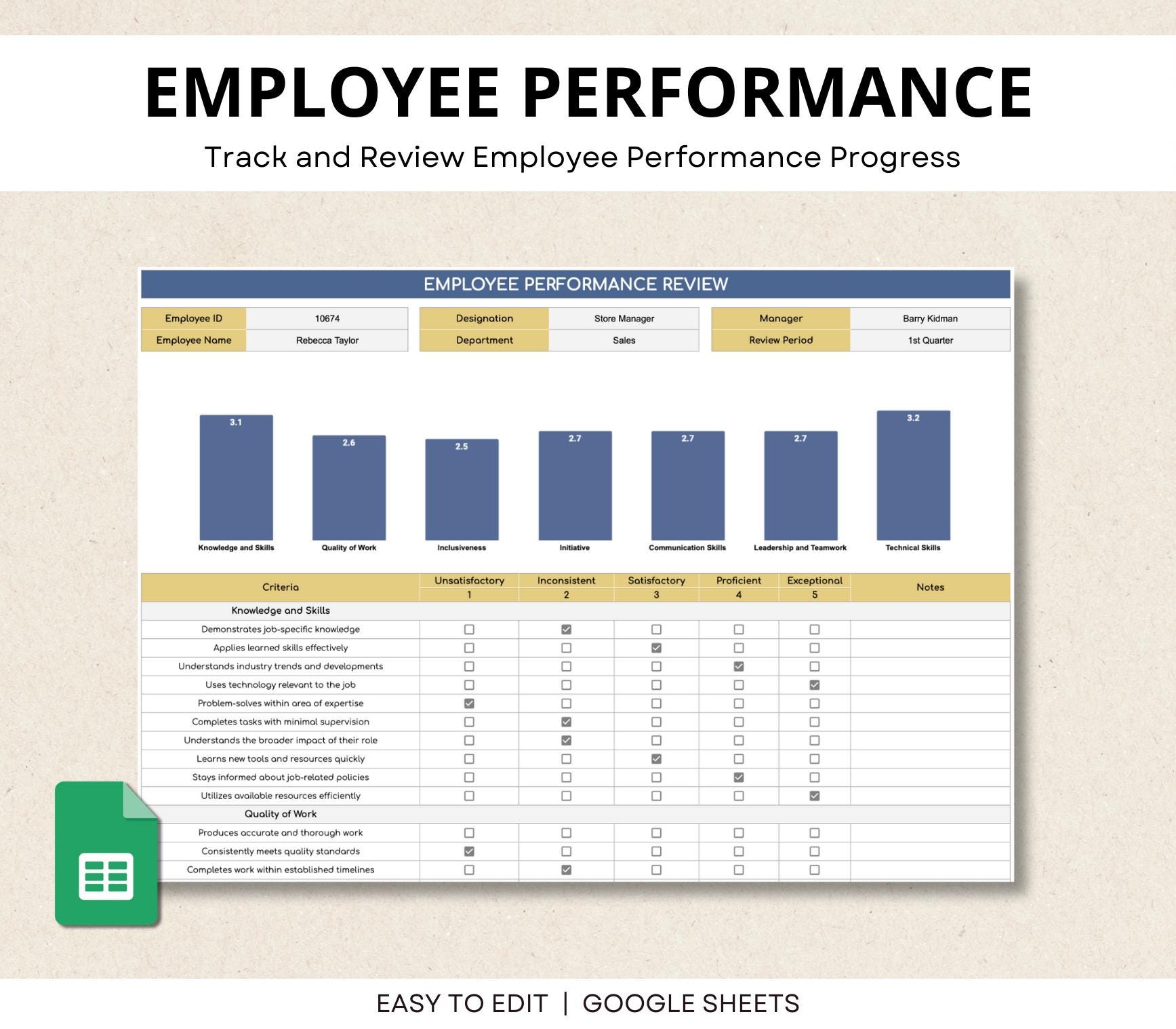 Employee Management Spreadsheets 4in1 Bundle, Employee Training Planner ...