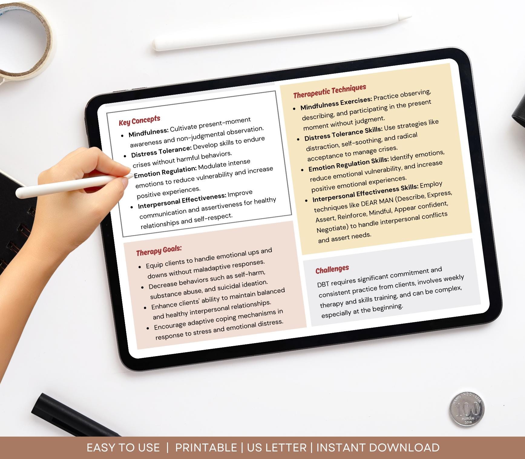 Therapeutic Cheat Sheets Bundle, Cbt, Dbt, Emdr, Erp, ACT, SFBT, IFS ...