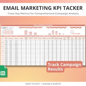 Email Marketing Google Sheets, Email Marketing Planner, Email Calendar ...