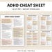 ADHD Cheat Sheet, Attention Deficit Hyperactivity Disorder Worksheets ...
