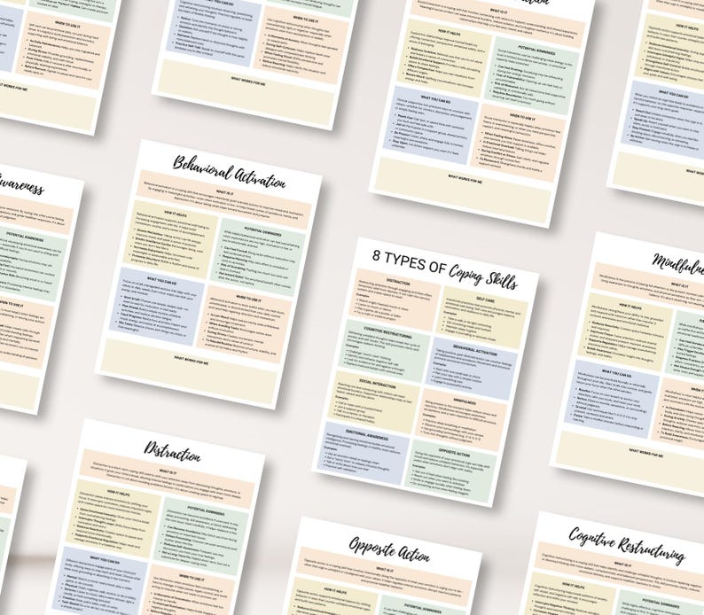 8 Types of Coping Skills Toolkit for Emotional Regulation, Coping ...