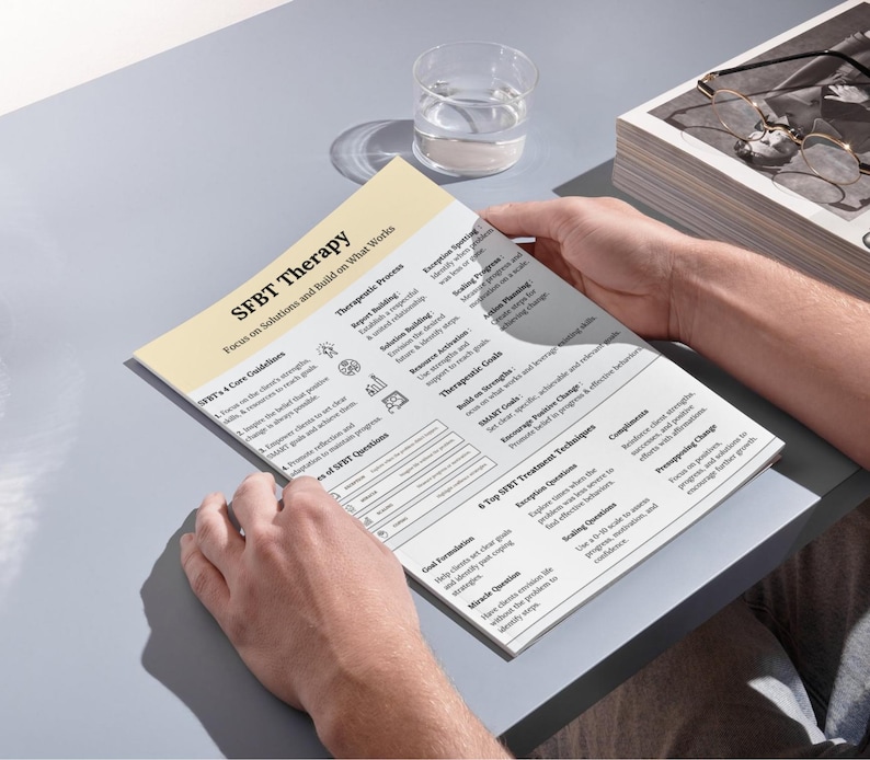 Solution Focused Cheat Sheet, Solution Focused Brief Therapy, SFBT ...