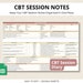 CBT Therapy Session Notes Template, Cognitive Behavioral Session ...