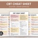 CBT Therapy Cheat Sheet, Cognitive Distortions, Therapist Notes, CBT ...