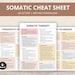 Somatic Therapy Cheat Sheets, Somatic Awareness & Experience, Emotional ...