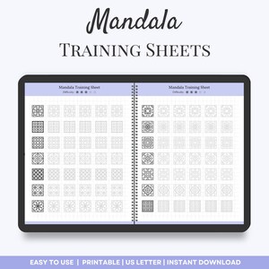 Square Mandala Practice Sheets, Mandala Training Patterns, Mandala ...