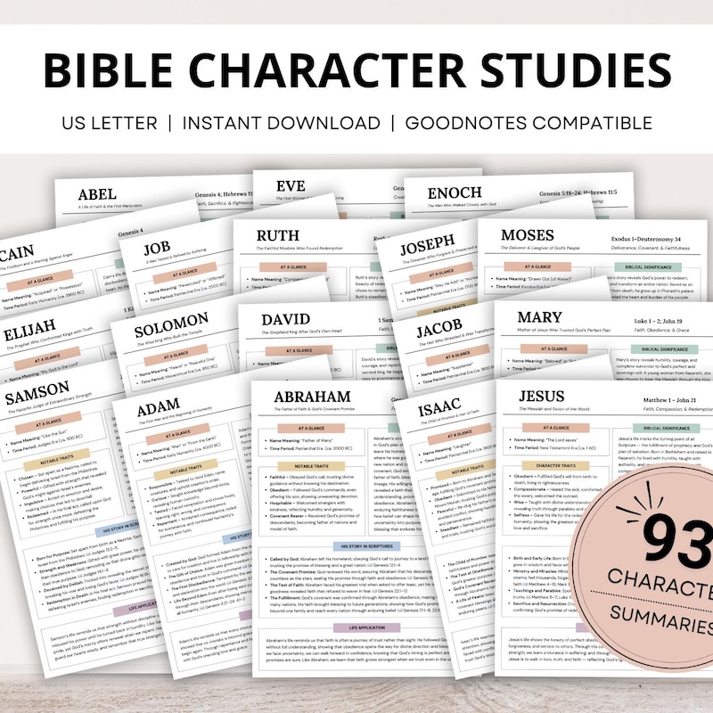 Bible Characters Tips In - Etsy