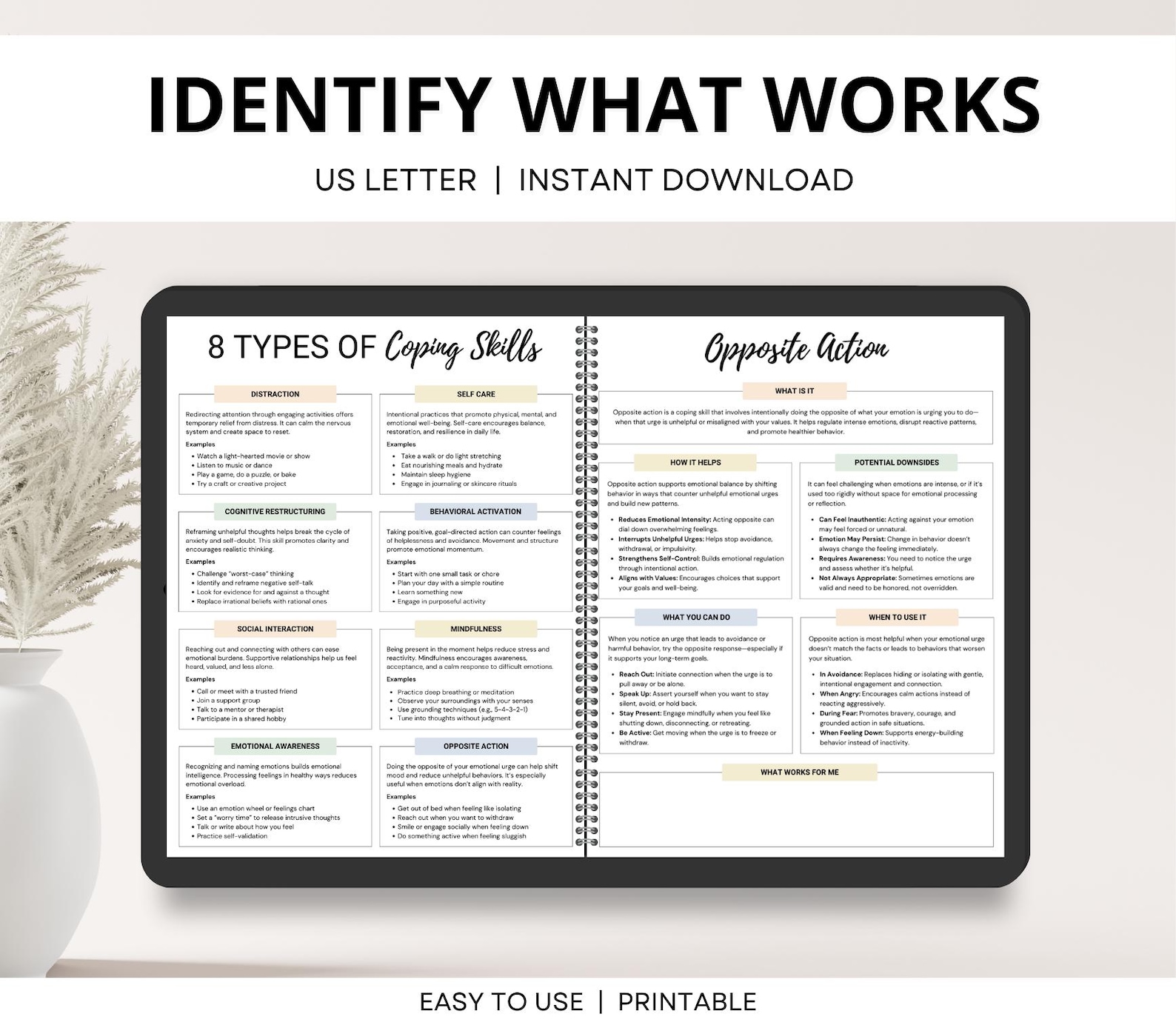 8 Types of Coping Skills Worksheets, Coping Skills Toolkit for ...