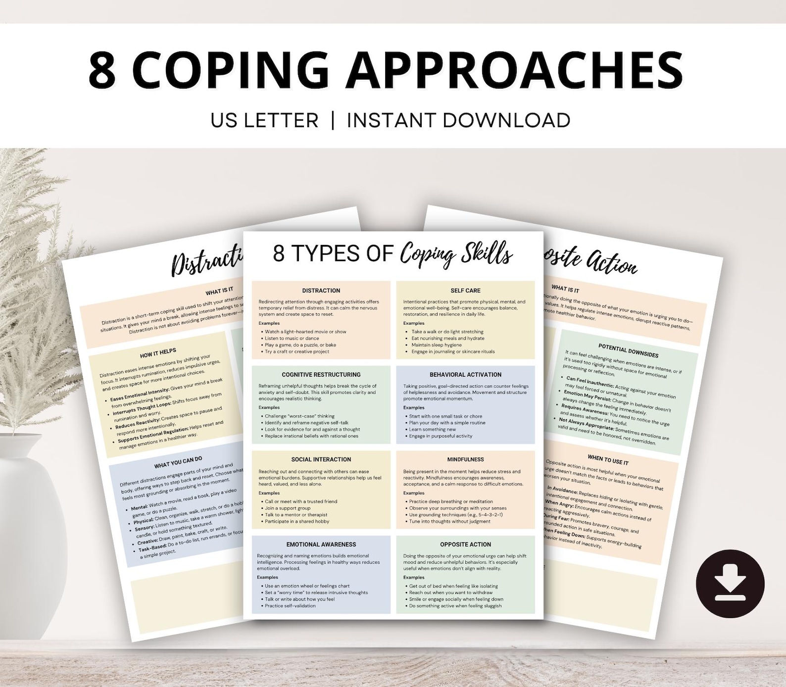 8 Types of Coping Skills Toolkit for Emotional Regulation, Coping ...