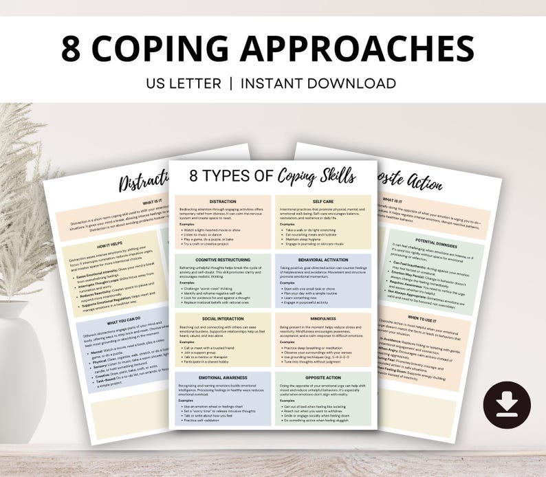 8 Types of Coping Skills Toolkit for Emotional Regulation, Coping ...
