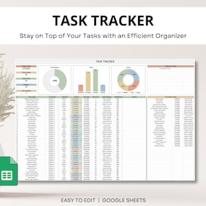 Task Tracker Spreadsheet, to Do Task Checklist, Task Scheduler ...