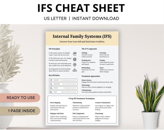 IFS Cheat Sheet - Etsy Canada