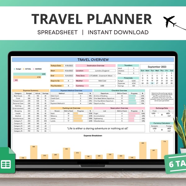Travel Planner - Etsy
