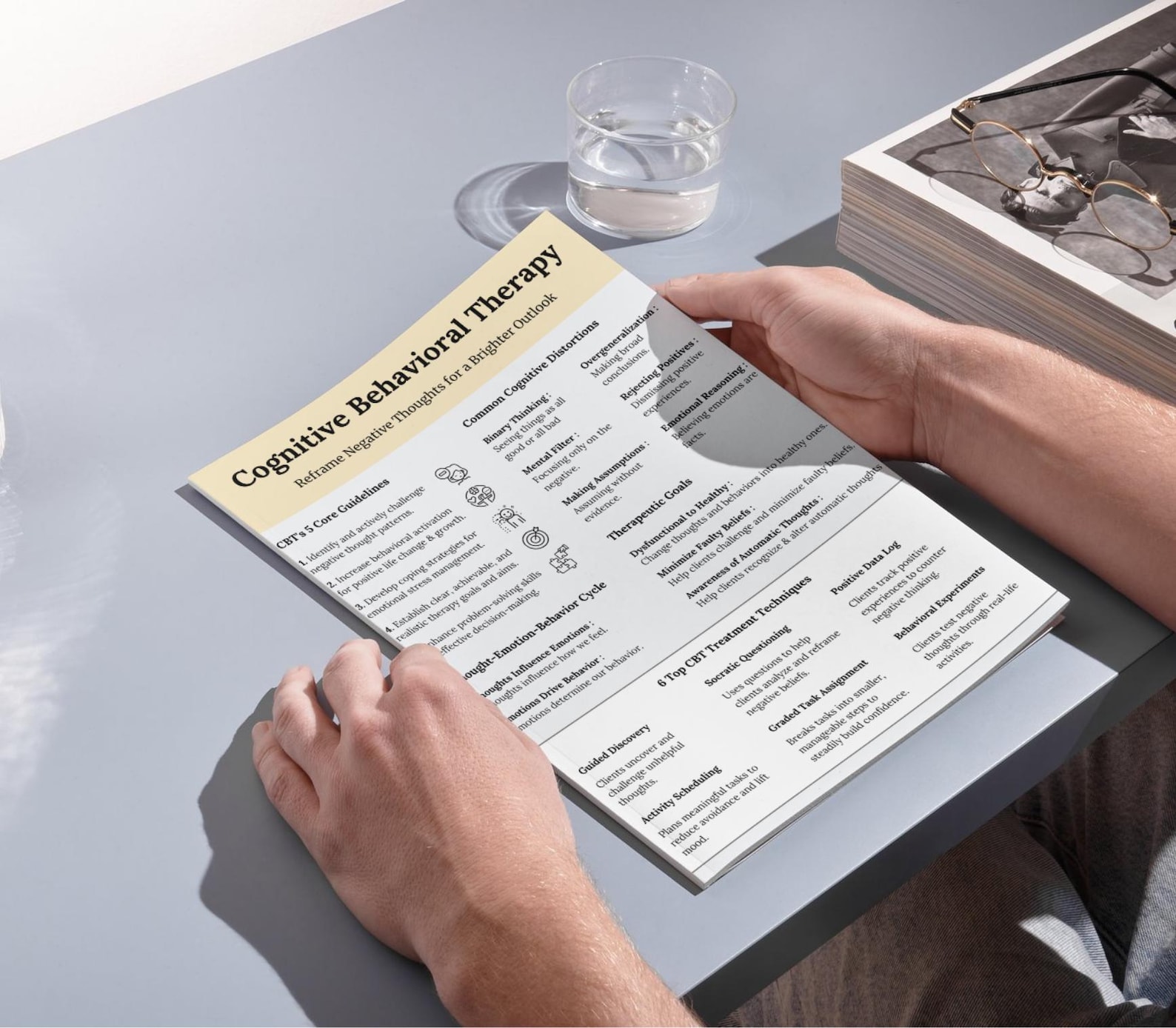 CBT Therapy Cheat Sheet, CBT Worksheet for Therapists, CBT Coping ...