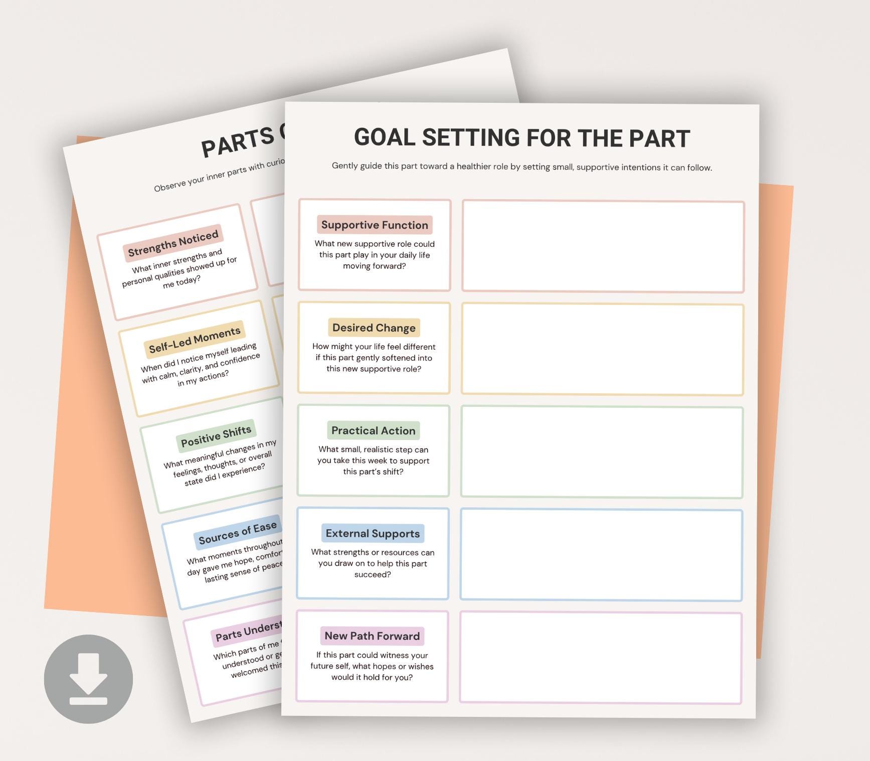 IFS Parts Mapping Exercise, Internal Family Systems Worksheets, IFS ...