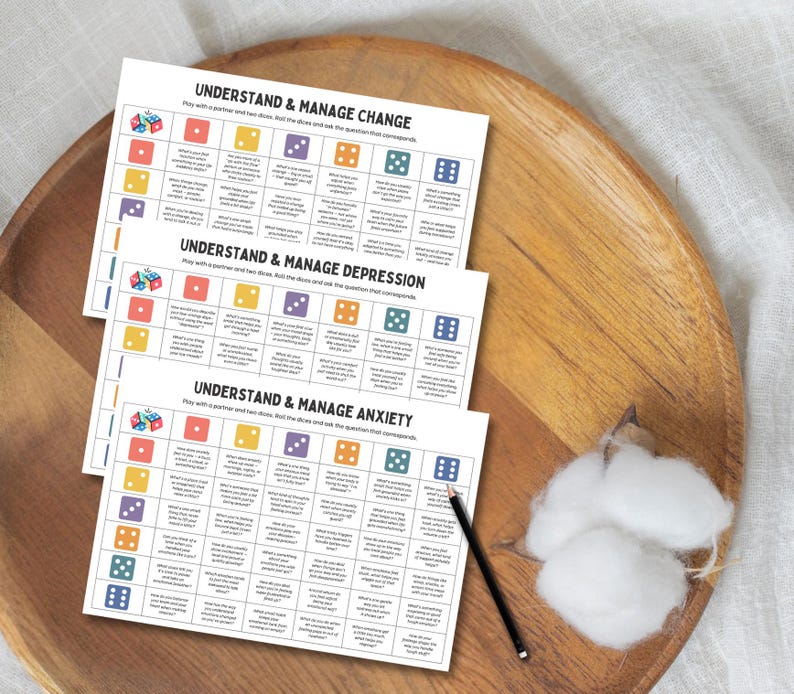 School Counseling Dice Game for Teens, Youth Group Therapy Game ...