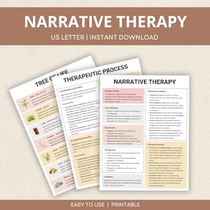 Narrative Therapy Cheat Sheet, Narrative Life Story, Tree of Life ...