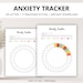 Anxiety Tracker, Daily Anxiety Level Journal, Symptom Tracker, Chronic ...