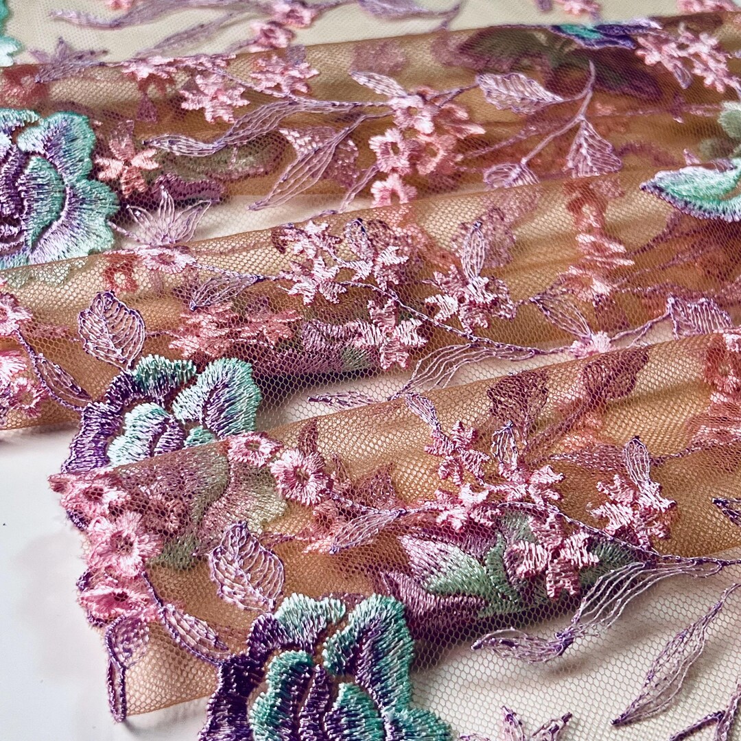 Embroidered Tulle Lace | Embroidery Lace | Lace Trim by Yard | Lace for ...
