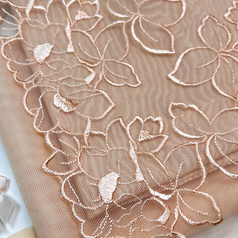 Bra Making Kit Embroidered Tulle Lace Bra Kit Bra Sewing Kit Beige Base ...