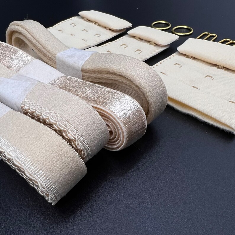 Bra Making Kit Stretch Lace Bra Kit Bra Sewing Kit Beige Bra Kit ...