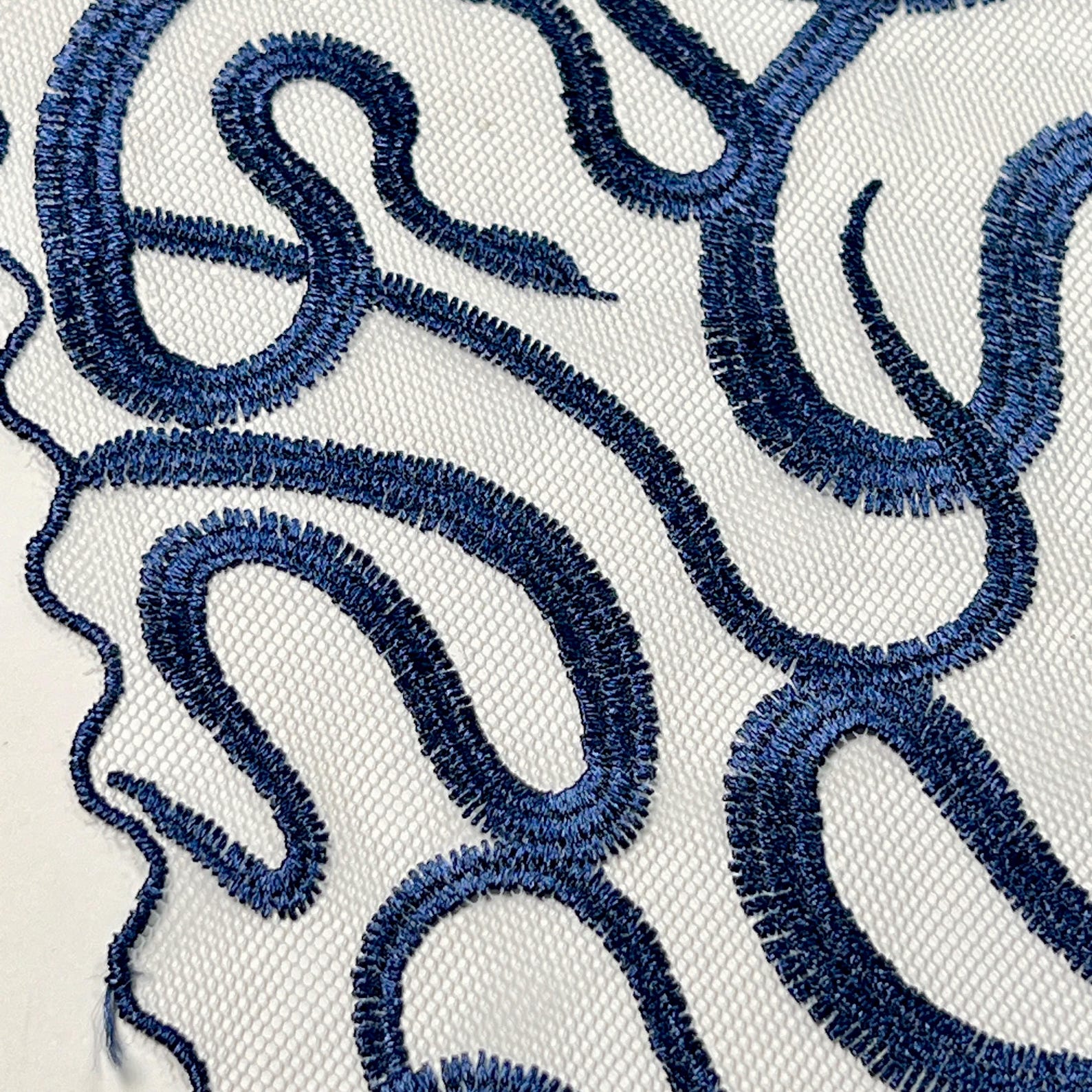 Venom Bloom Embroidered Lace – Navy or Emerald Snake Pattern on ...
