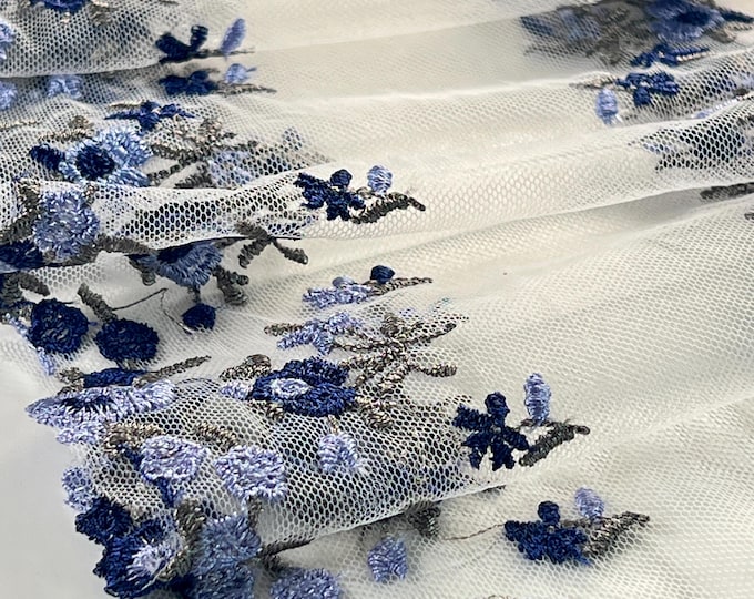 Venom Bloom Embroidered Lace – Navy or Emerald Snake Pattern on ...