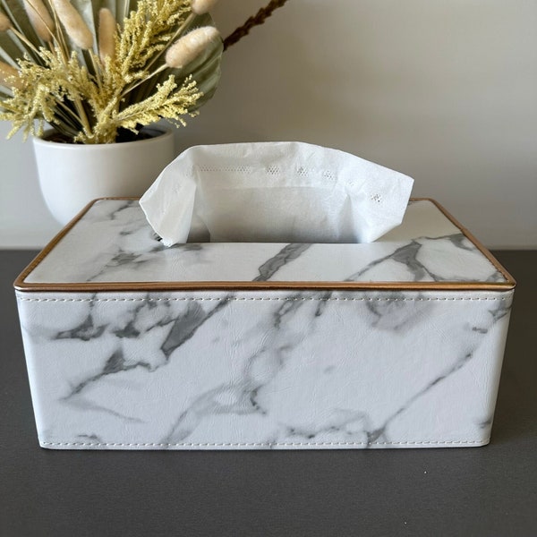 Marble Tissue Box - Etsy