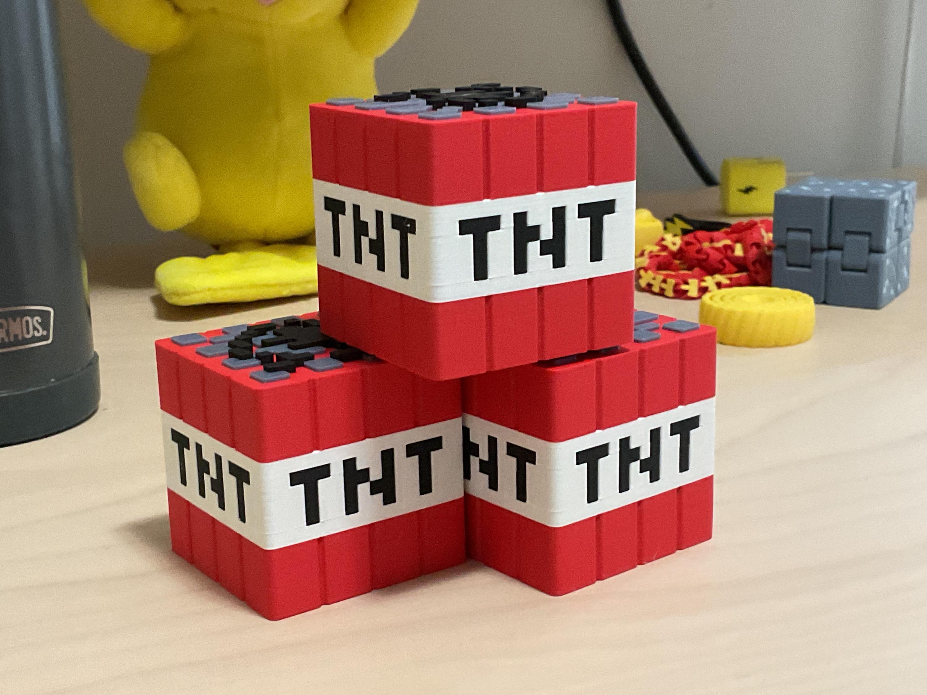 TNT Block 3D STL, Pixelated Figure, Minecraft Decor, Desk Decor Home ...